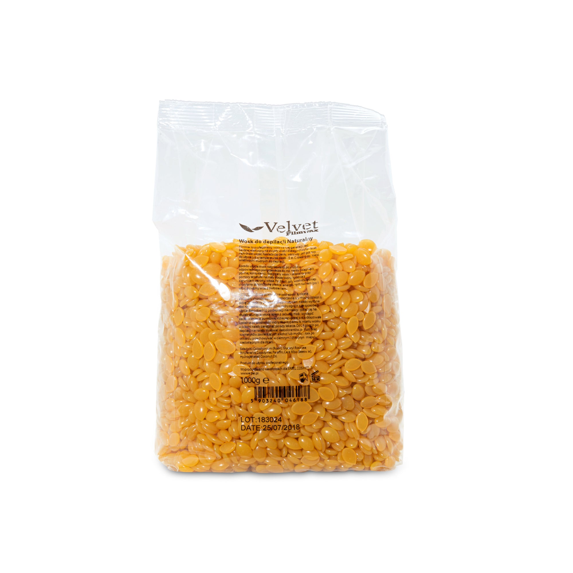 Brazilian hard wax for depilation - Natural - 1kg